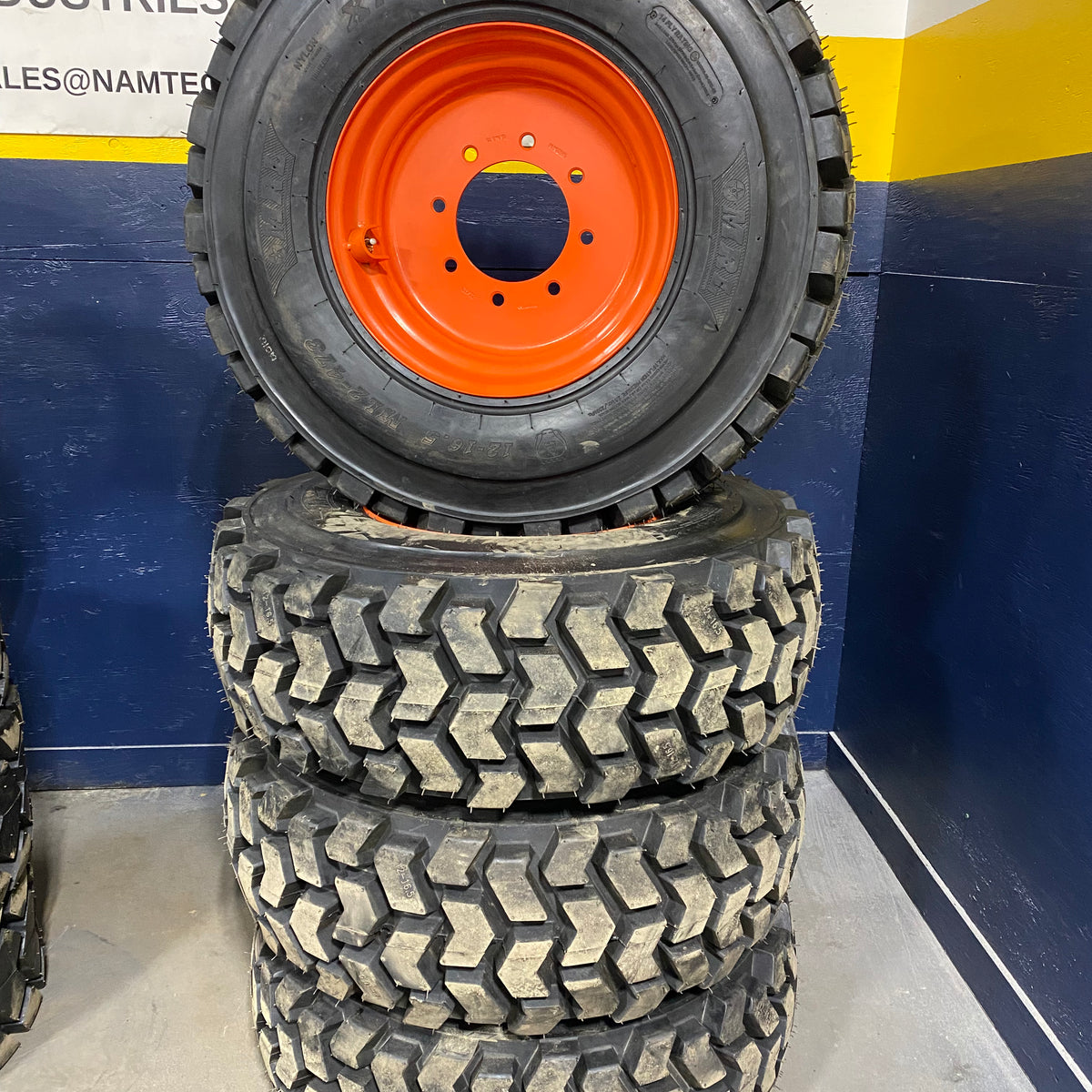 12-16.5 L4 Tread Tires on Rims – Namtec Industries
